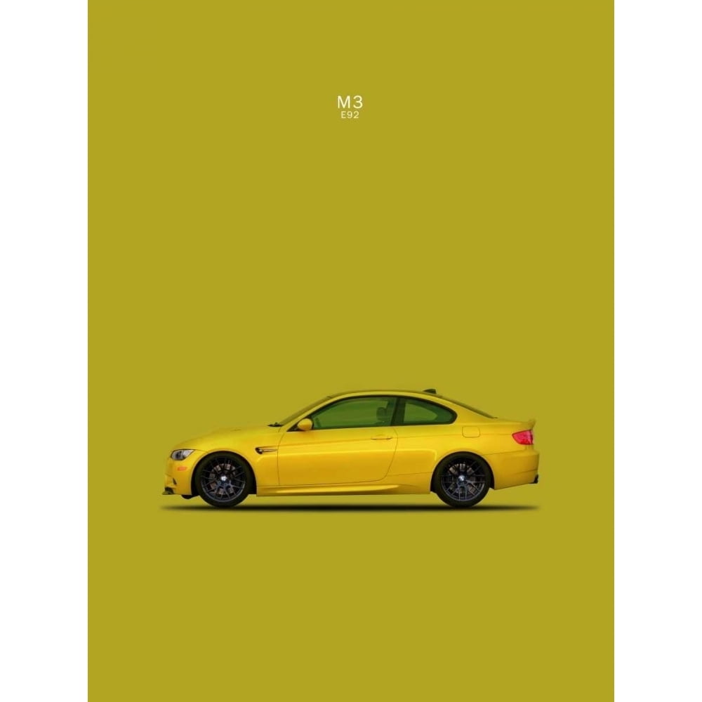 BMW M3 E92 Yellow Poster Print by Mark Rogan RGN113073 - Walmart.com
