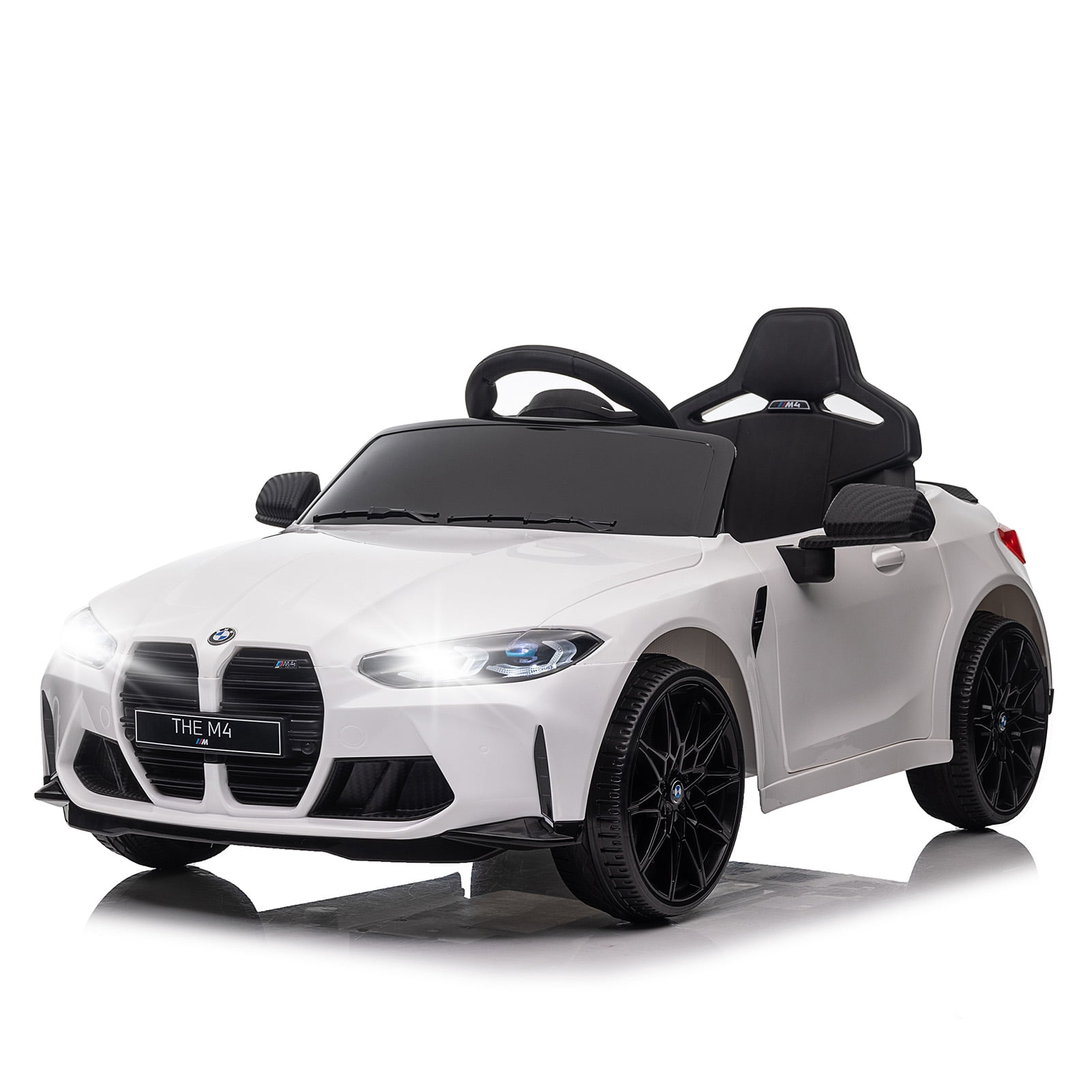 BMW M4 15V White Ride On Car for Kids,With Parents Remote Control,Kids ...