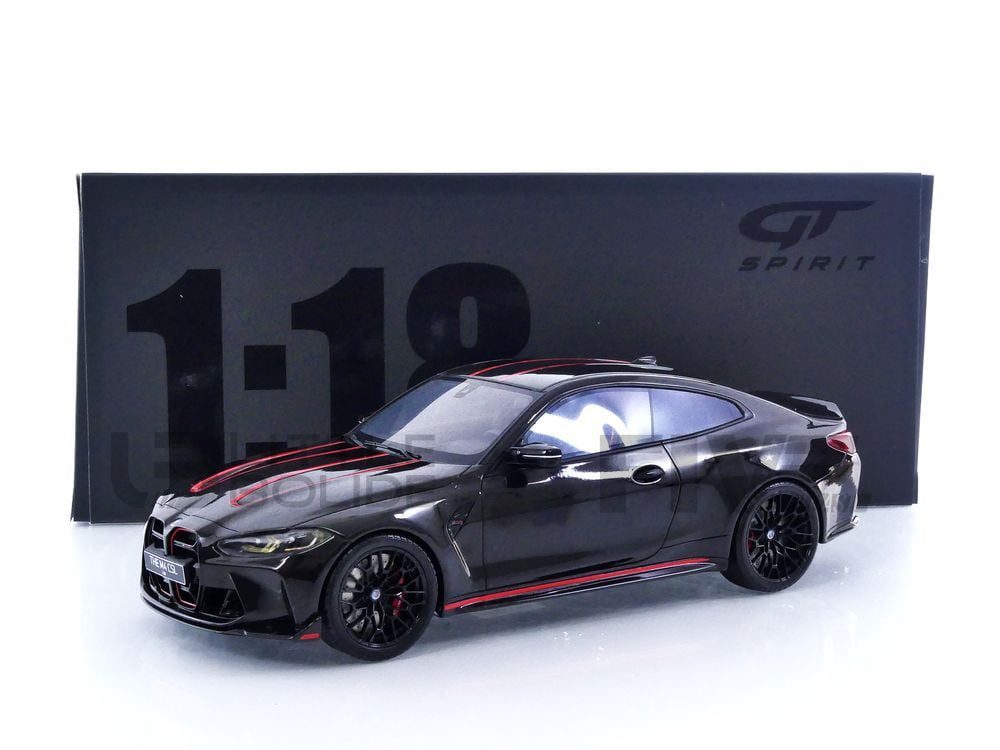 BMW M4 CSL Black with Red Stripes 1/18 Model Car by GT Spirit - Walmart.com