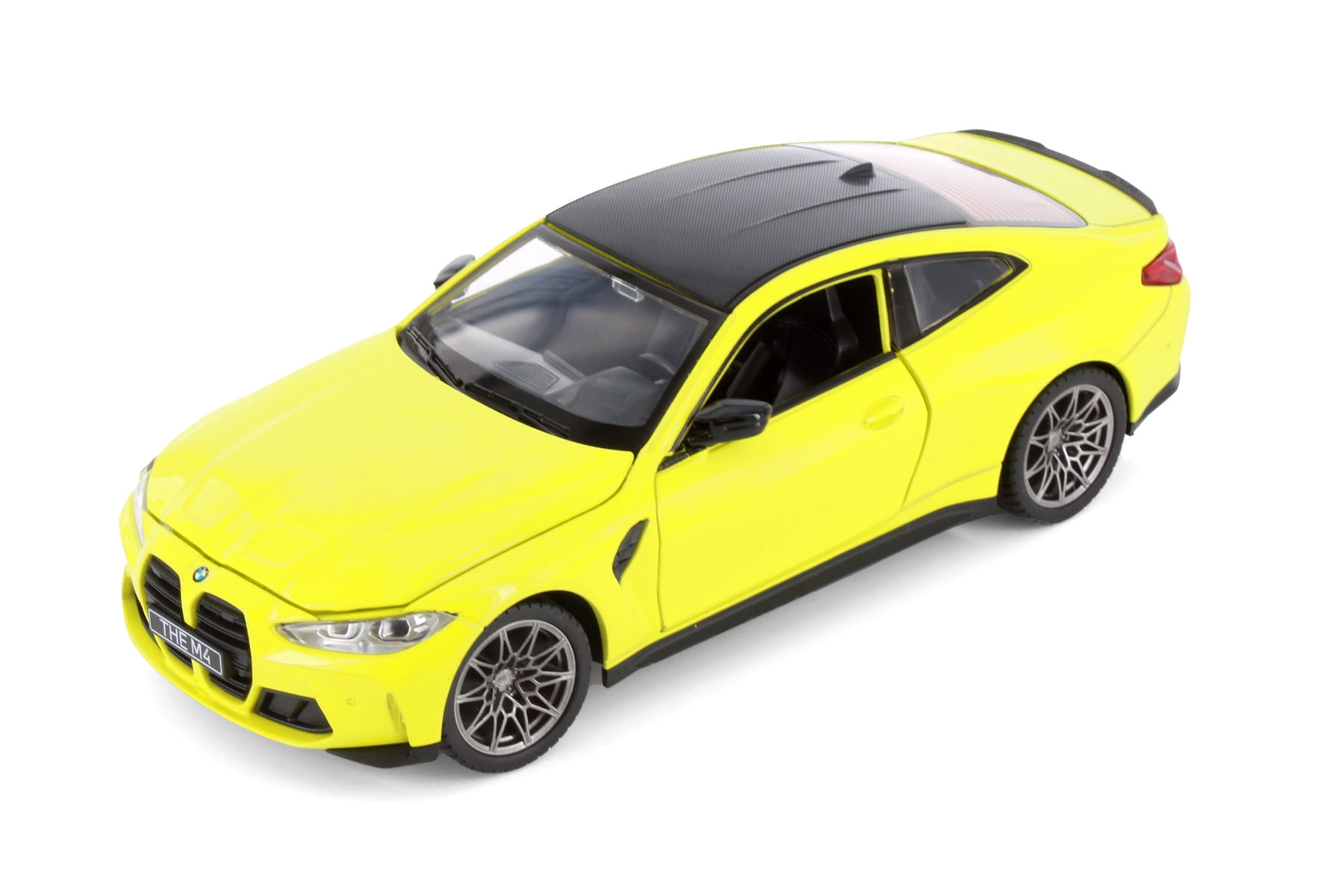 BMW M4 Compact Executive Car, Yellow - Showcasts 68280D - 1/24 Scale ...