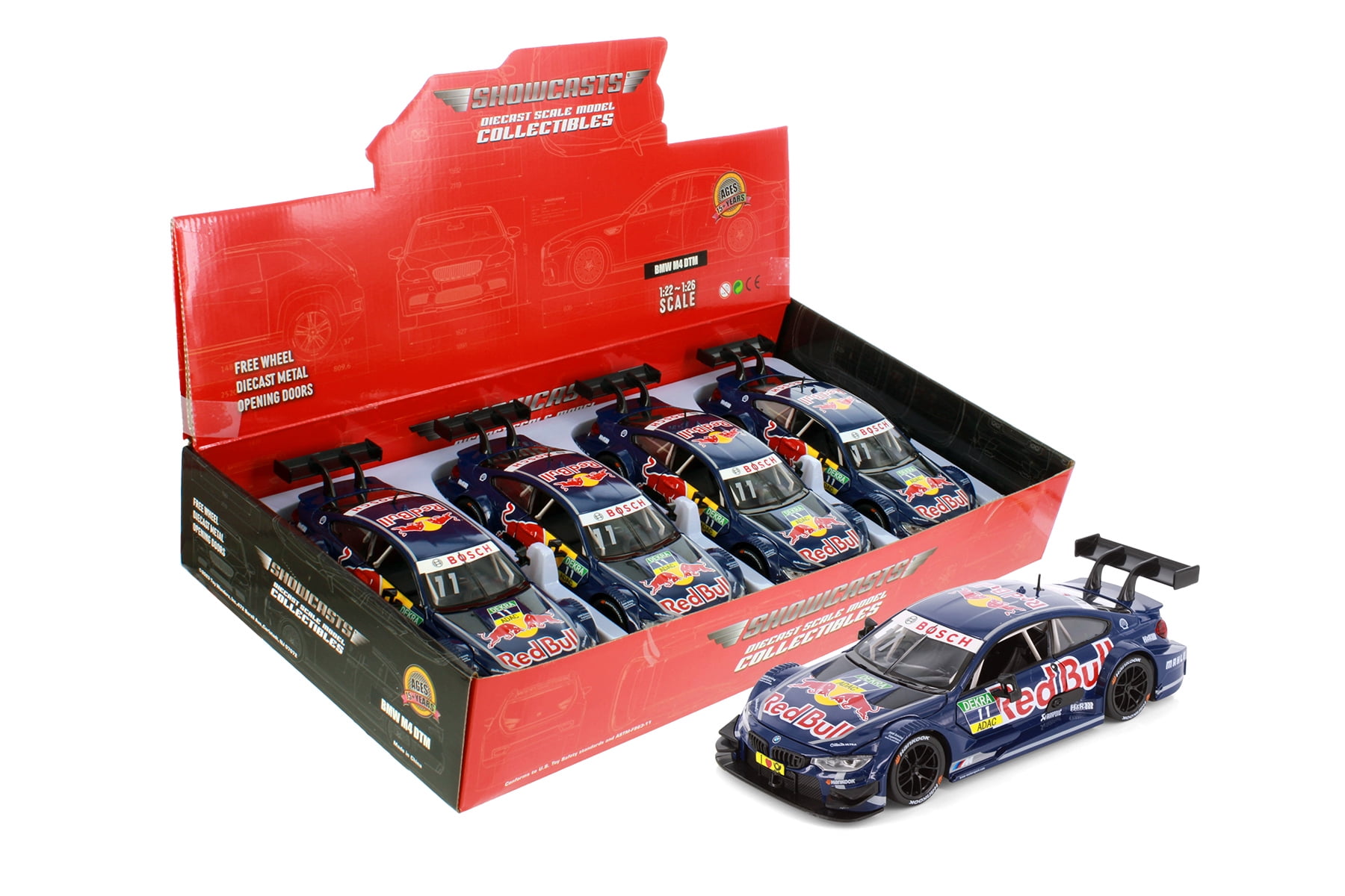 BMW M4 DTM w/Red Bull Racing Livery, Dark Blue - Showcasts 68295D - 1/ ...