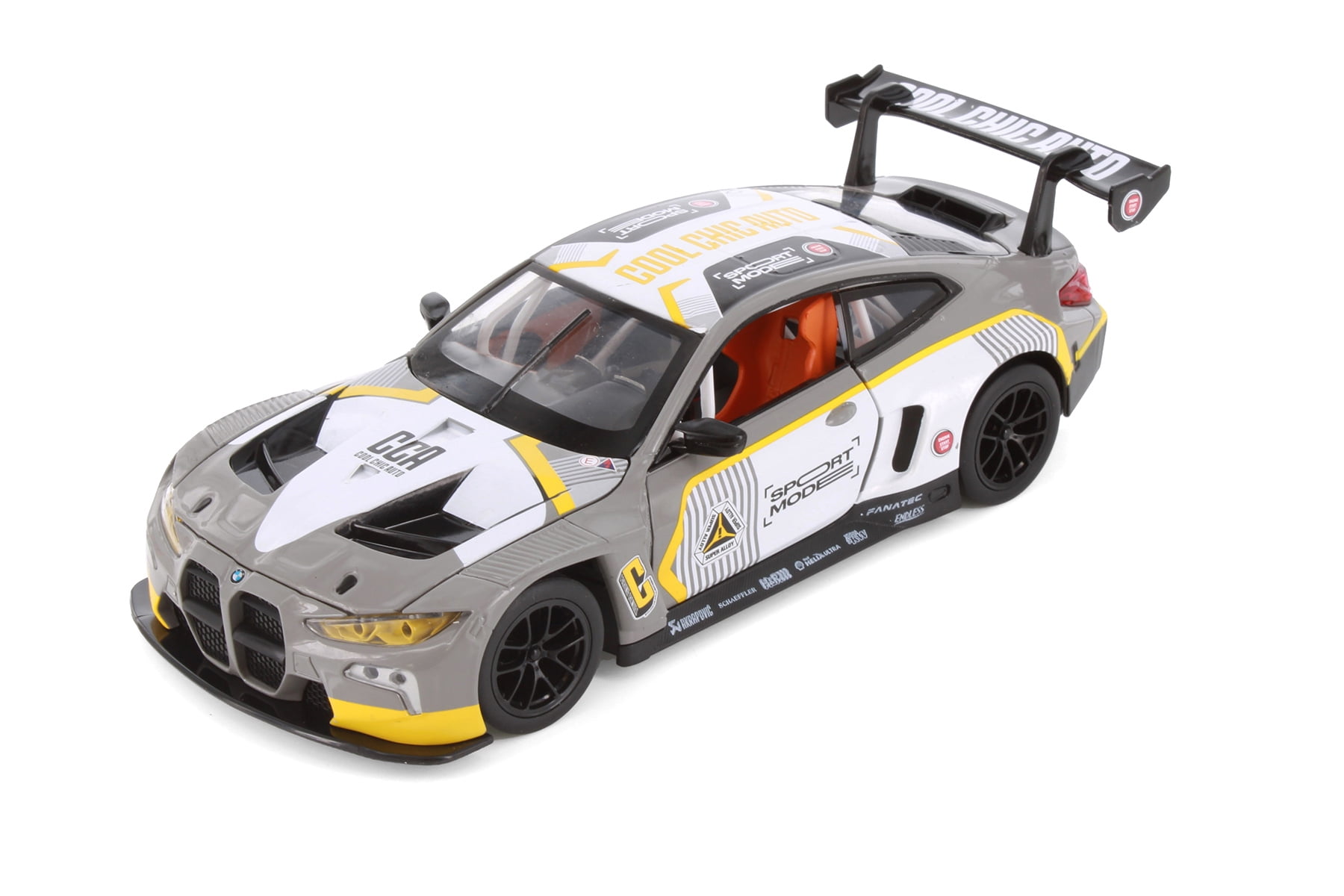 BMW M4 GT3 Race Car, Gray - Showcasts 68282D - 1/24 Scale Diecast Model ...