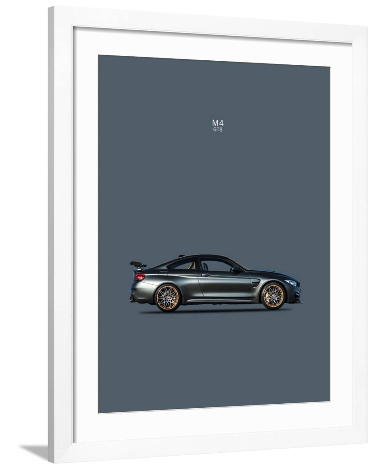 Art.com BMW M4 GTS Art Print by Mark Rogan, White Frame Wall Art, 32" x ...