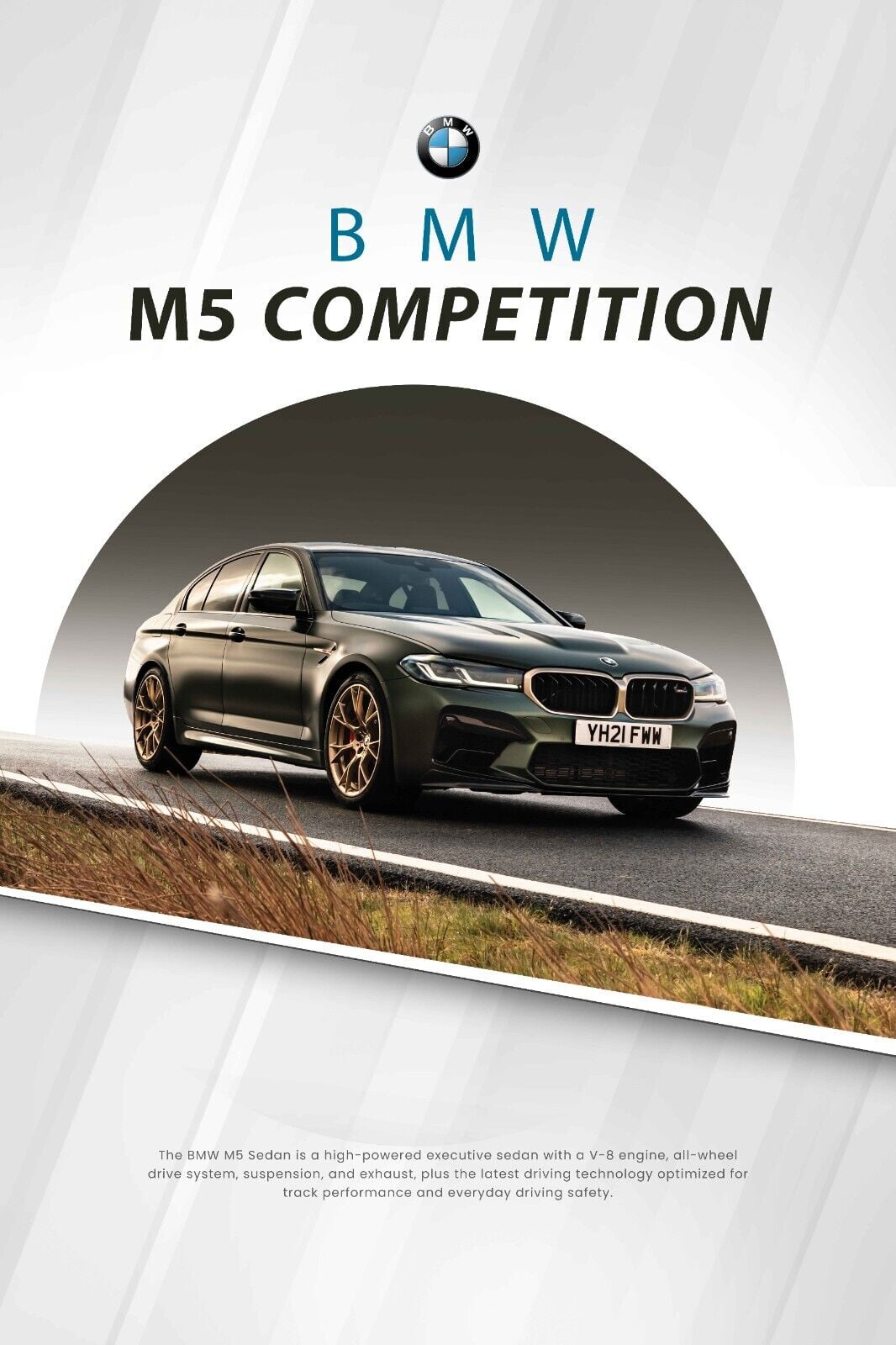 BMW M5 24X36 WALL ART COMP Poster Motorsport Euro Germany Competition ...
