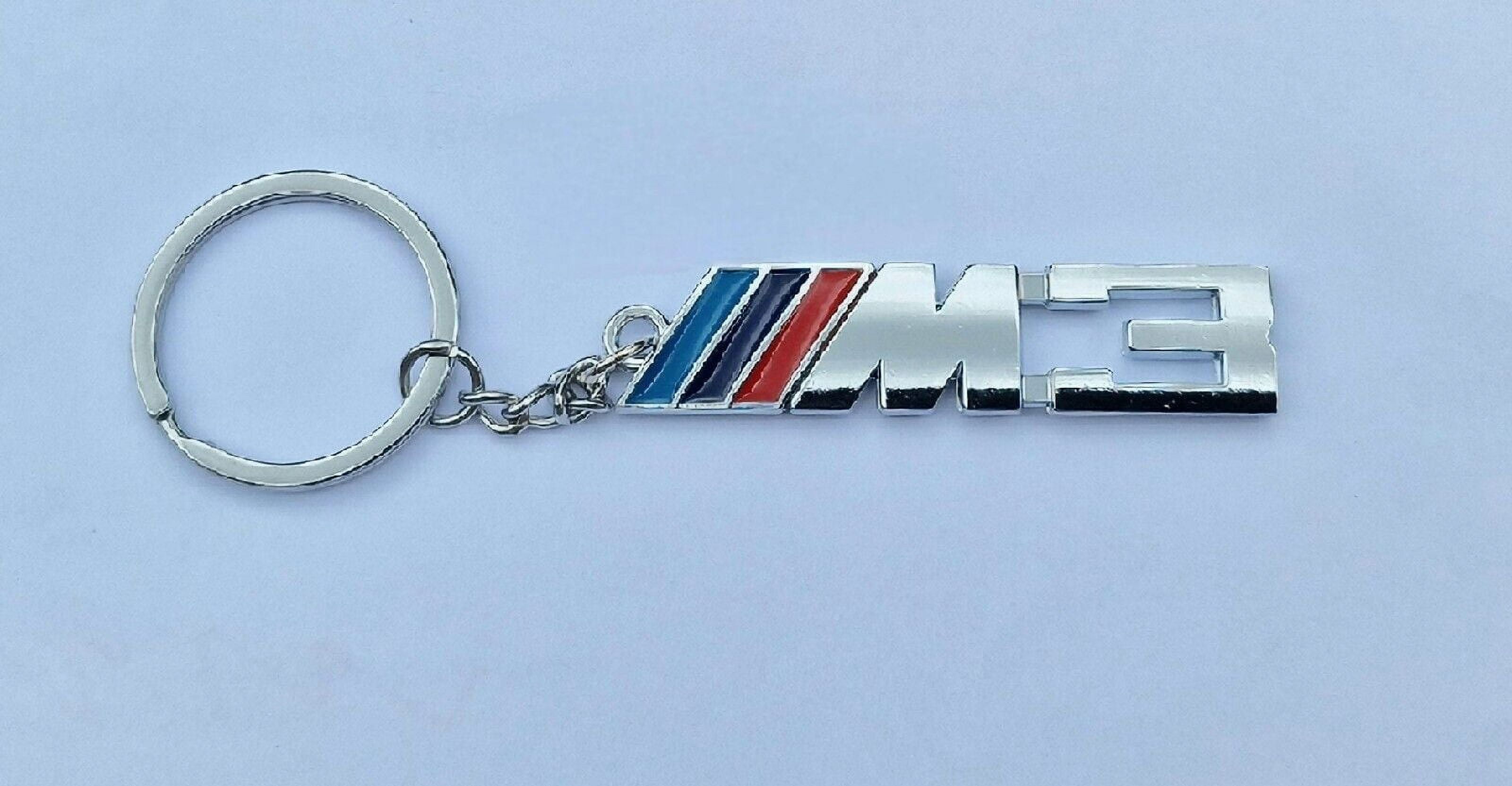 BMW M5 3D Chrome Metal Car Logo Emblem Keychain/Key Fob, Sturdy ...