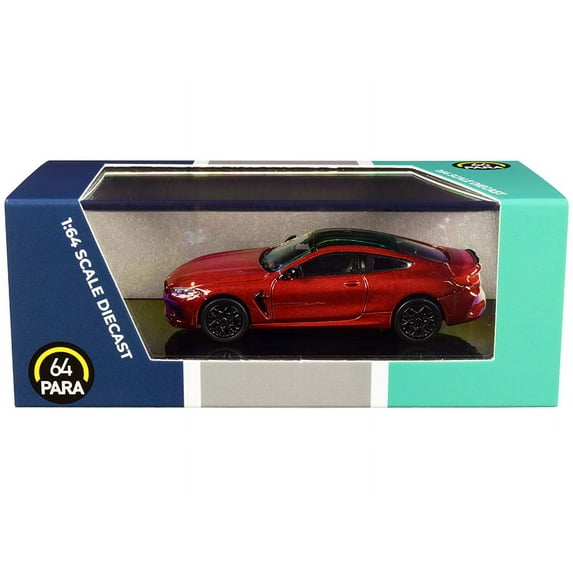 BMW M8 Coupe Motegi Red Metallic with Black Top 1/64 Diecast Model Car ...