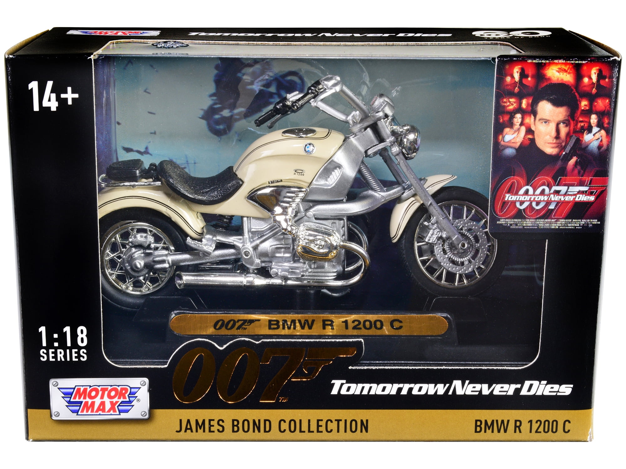 Motormax BMW R 1200 C Motorcycle Cream, James Bond 007 Collectible ...