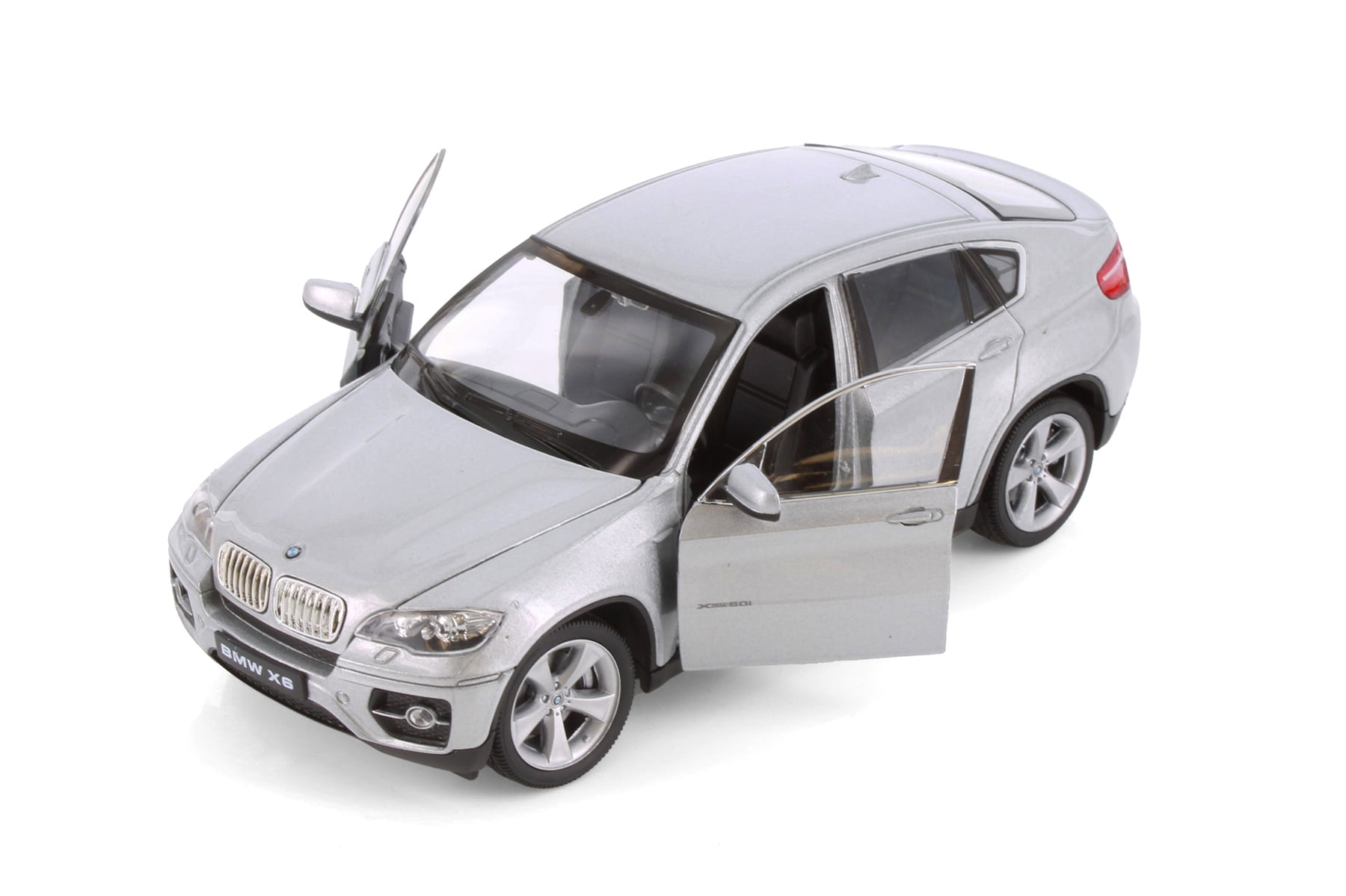 BMW X6, Silver Mid-Sized Luxury Car - Welly 24004/4D - 1/24 Scale ...