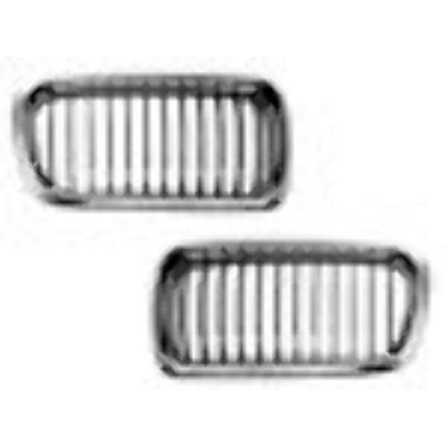 BMW e38 (99-01) GENUINE Kidney Grille set L+R (x2) Black Center ...