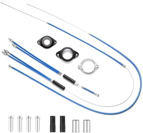 BMX Bike Gyro Brake Cables Kit - 1 Set Front/Rear (Upper/Lower) with ...