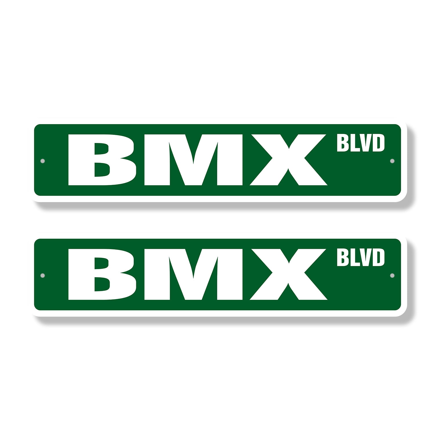 BMX Classic Street Sign (2 Pack) bike frame bars race signs Road Sign ...