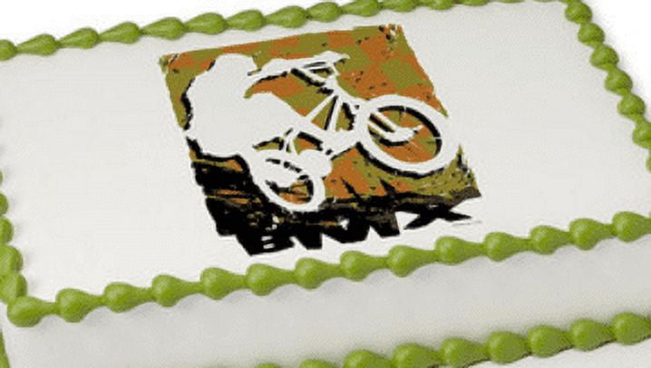 BMX Edible Extra Large 8 x 10 Cake Decoration Topper Image - Walmart.com
