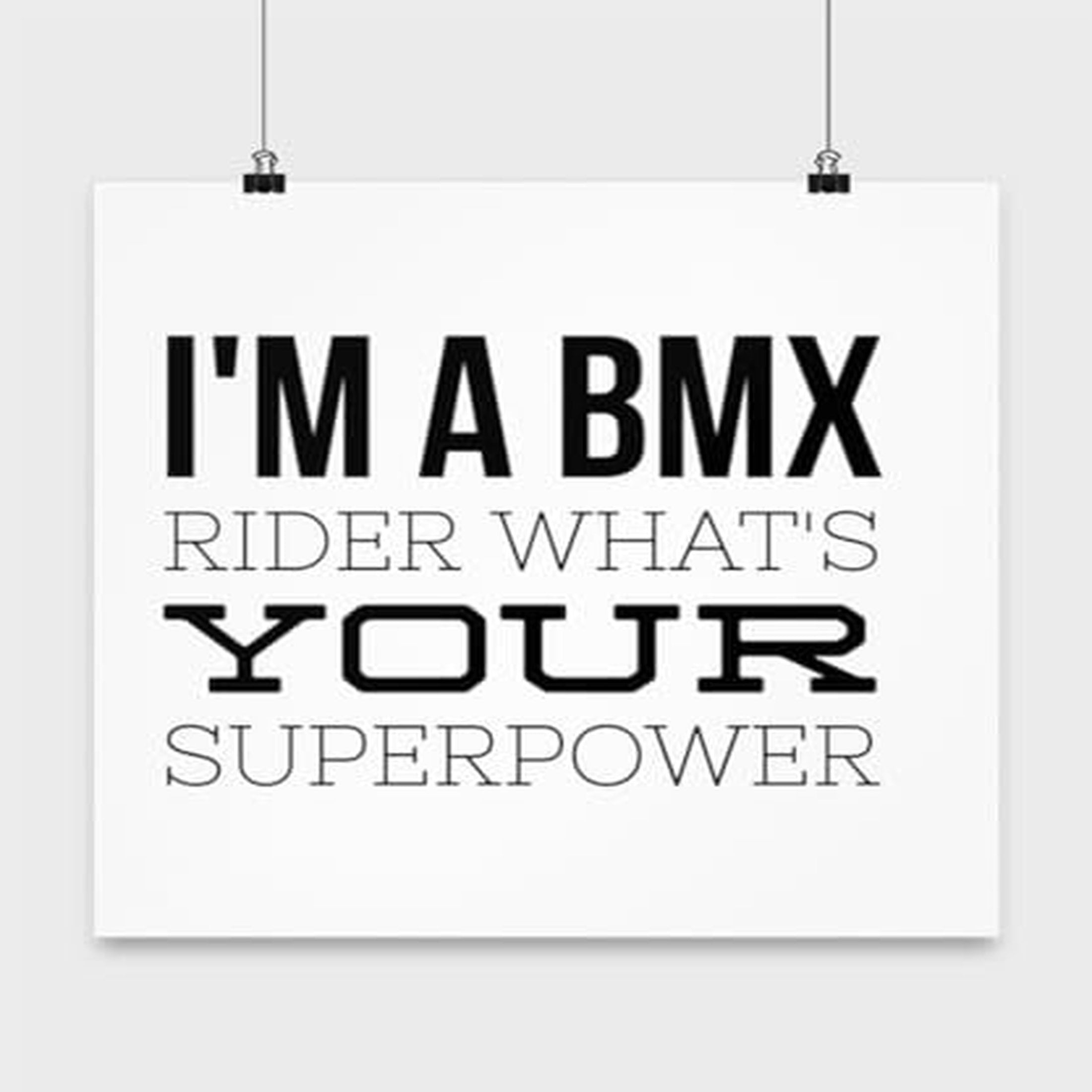 BMX Poster - "What's Your Superpower?" Wall Art, 13x13 BMX Birthday ...
