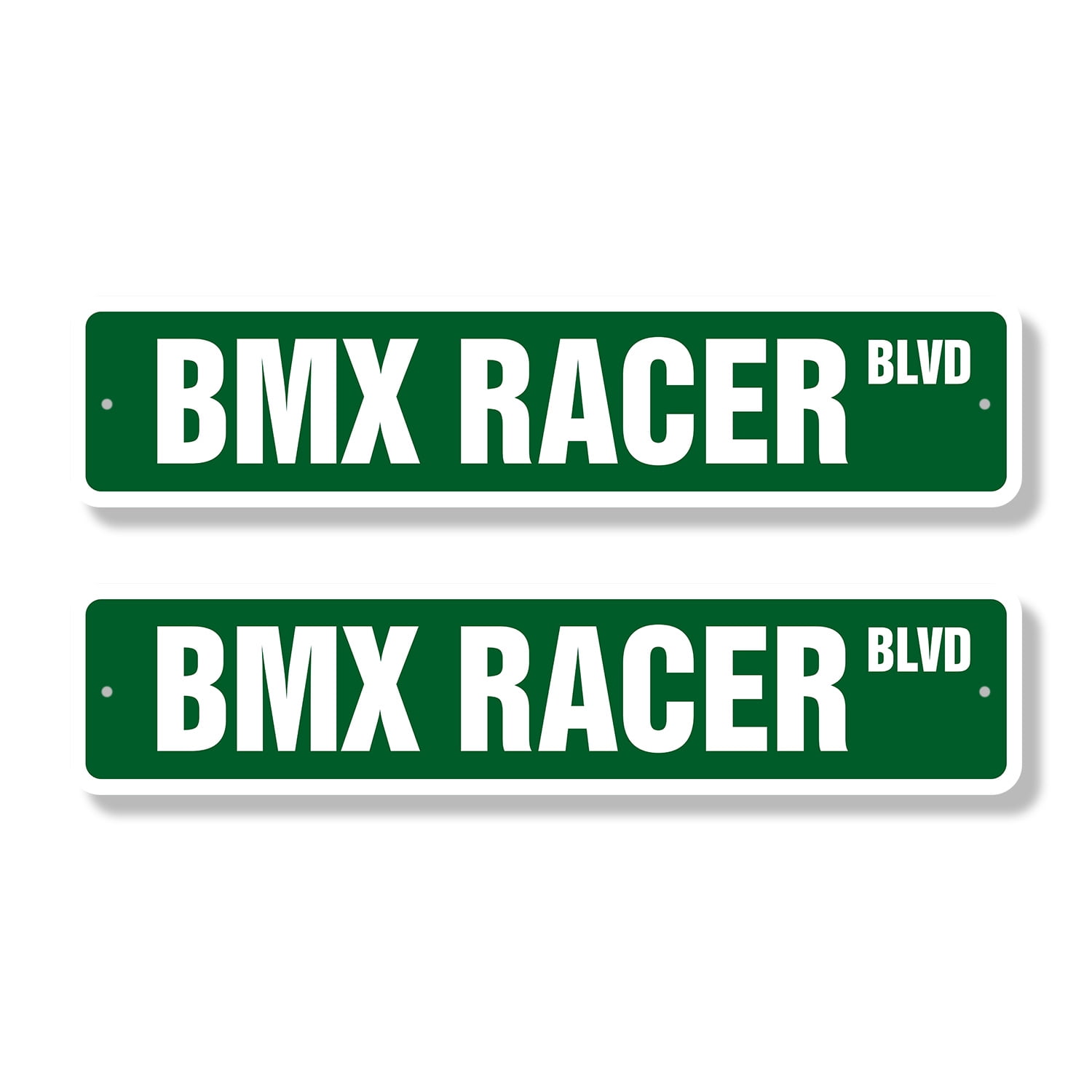 BMX RACER Classic Street Sign (2 Pack) bike frame bars race signs Road ...