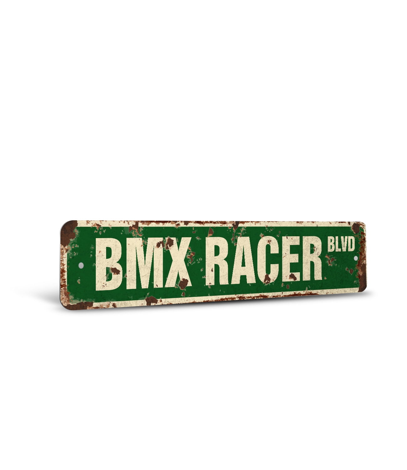 BMX RACER Vintage Style Rustic Street Sign – Bike Frame Bars Race Signs ...