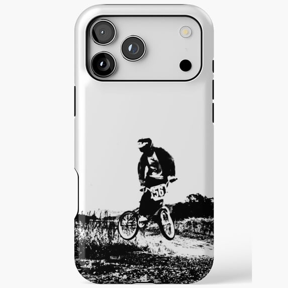 BMX Rider Mid-Air Jump Black and White for iPhone Case 11 to 17 Pro Max ...