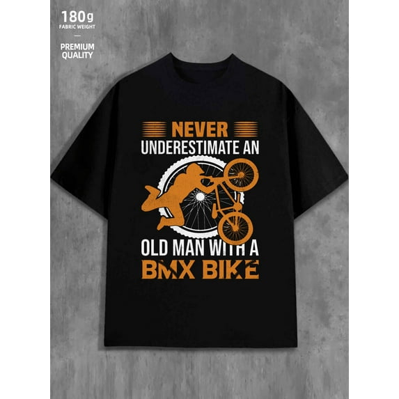 BMX Rider Tee for men funny humor 180G 100% Cotton black vintage sixty ...
