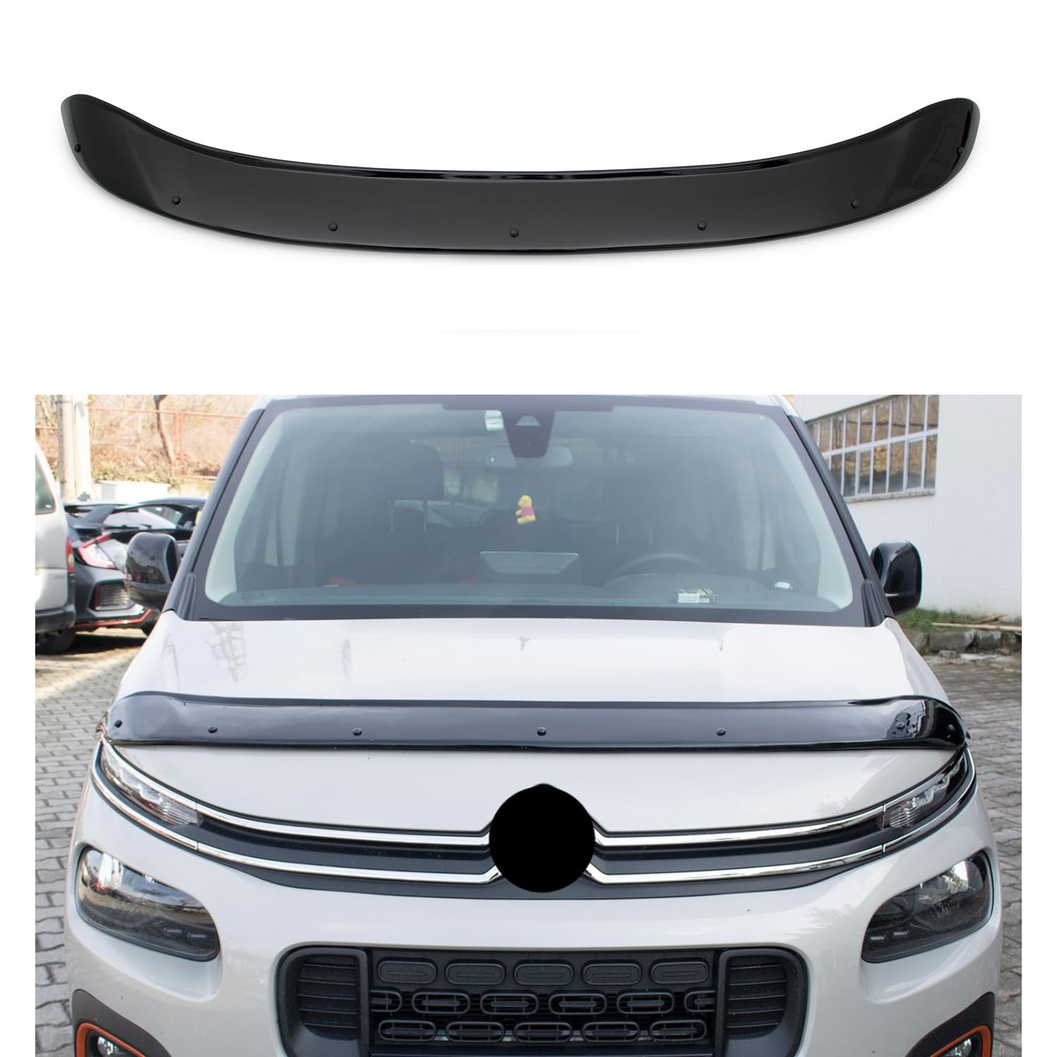 BMY Hood Deflector / Front Bug Shield Compatible for Citroen Berlingo ...