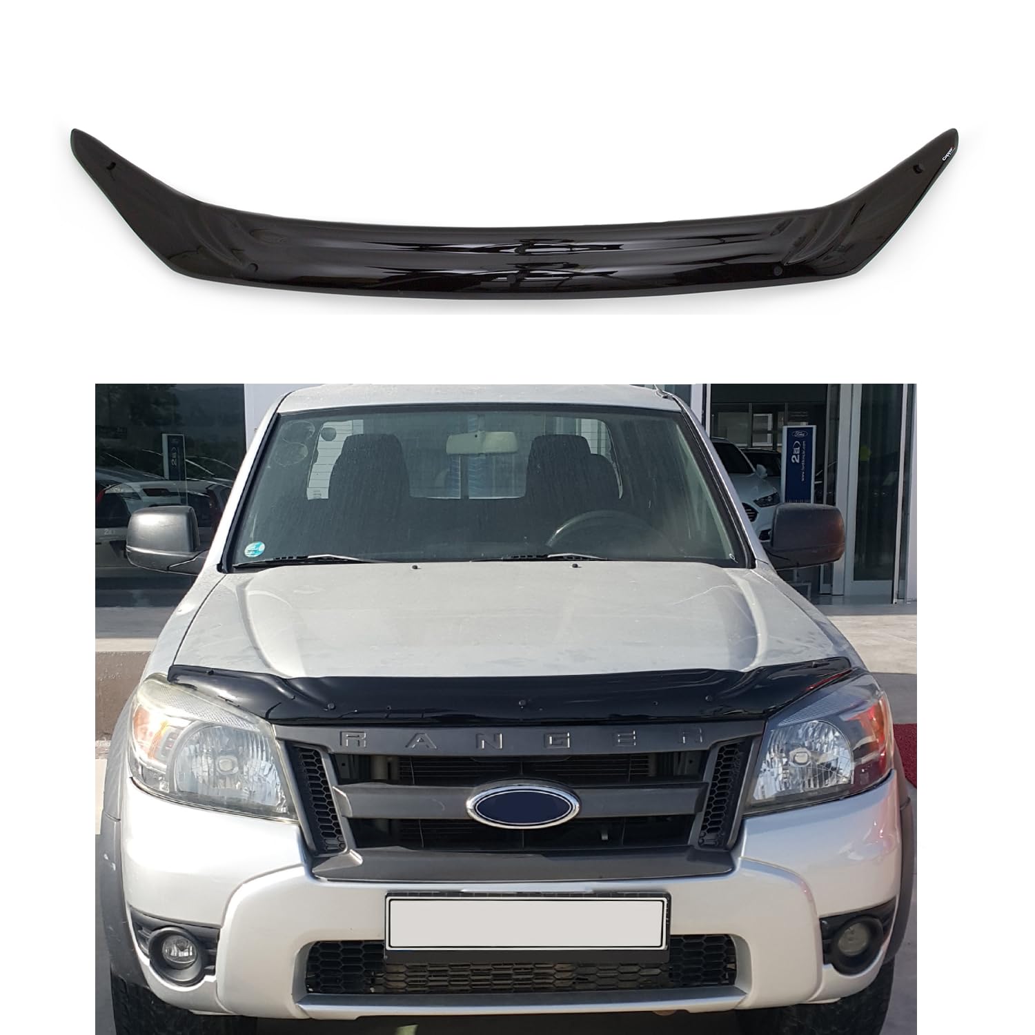 BMY Hood Deflector / Front Bug Shield Compatible for Ford Ranger 2010 ...