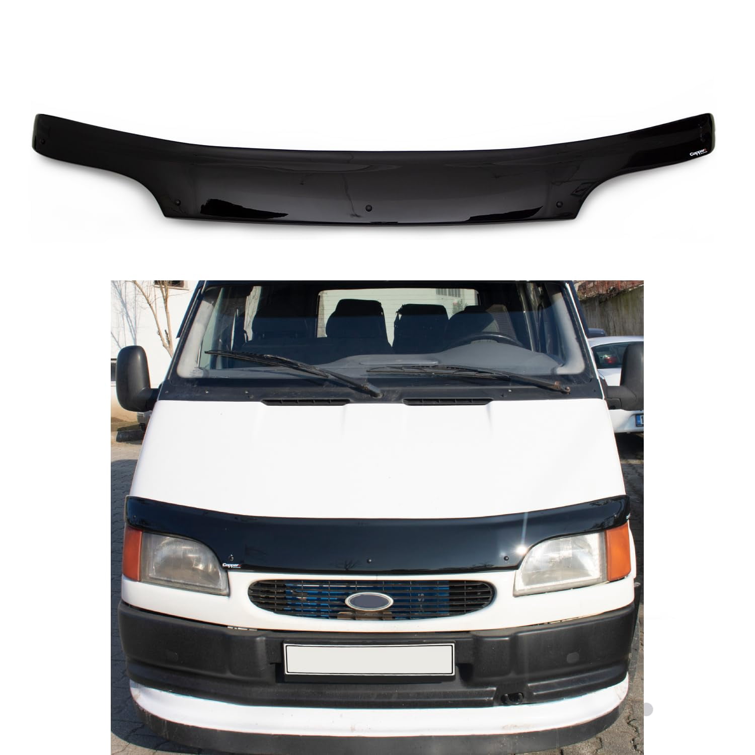 BMY Hood Deflector / Front Bug Shield Compatible for Ford Transit 1994 ...