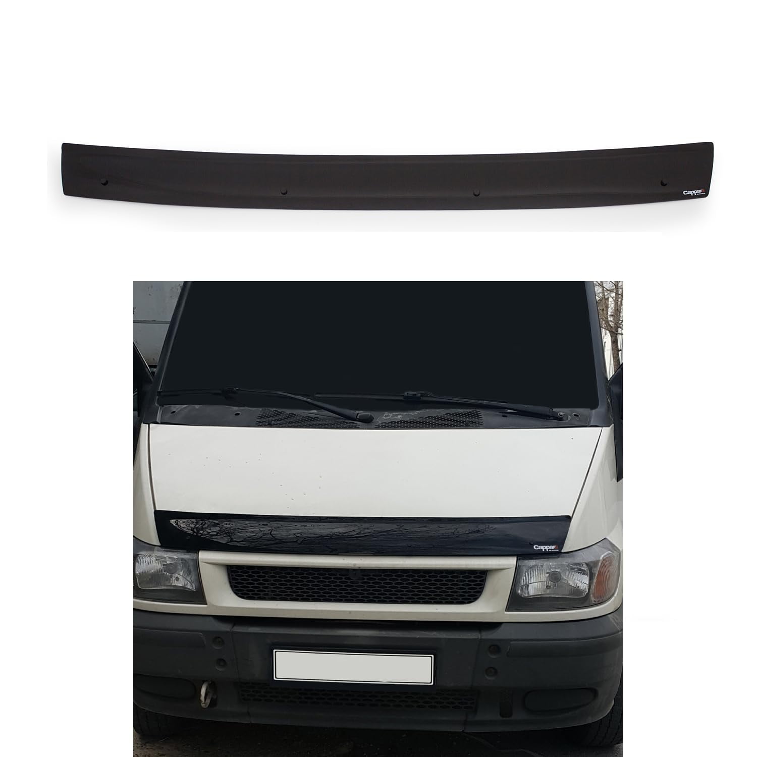BMY Hood Deflector / Front Bug Shield Compatible for Ford Transit 2002 ...
