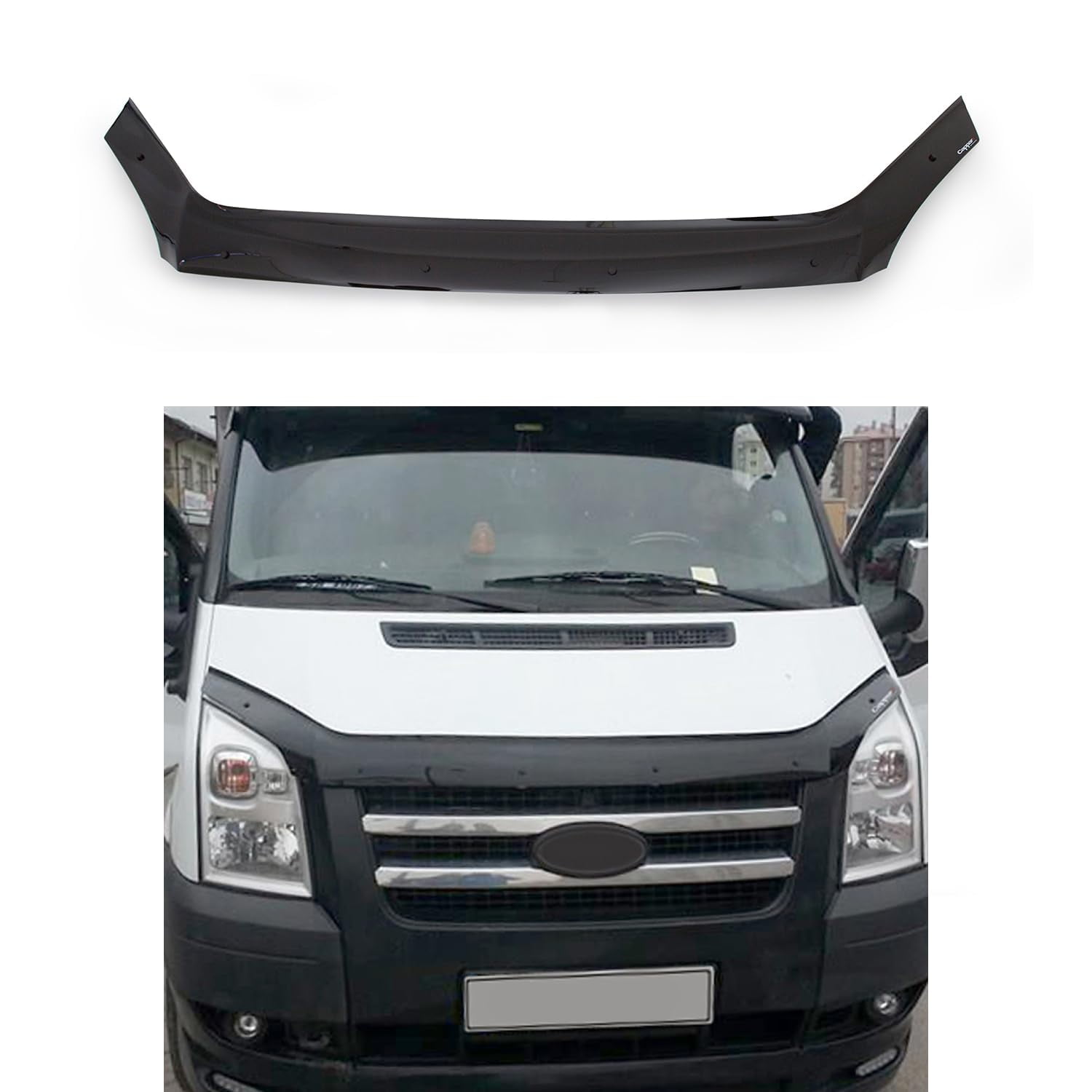 BMY Hood Deflector / Front Bug Shield Compatible for Ford Transit 2006 ...