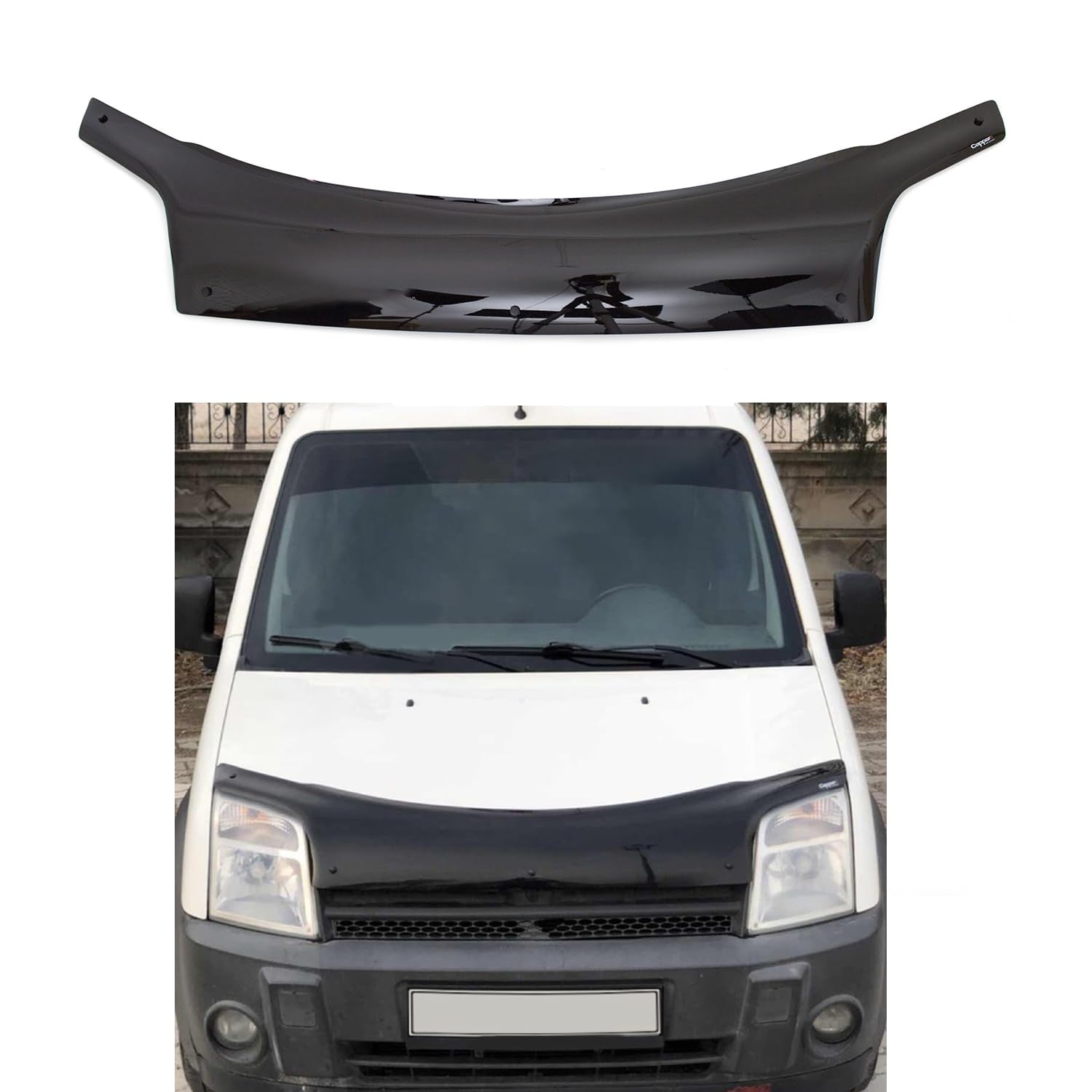BMY Hood Deflector / Front Bug Shield Compatible for Ford Transit ...