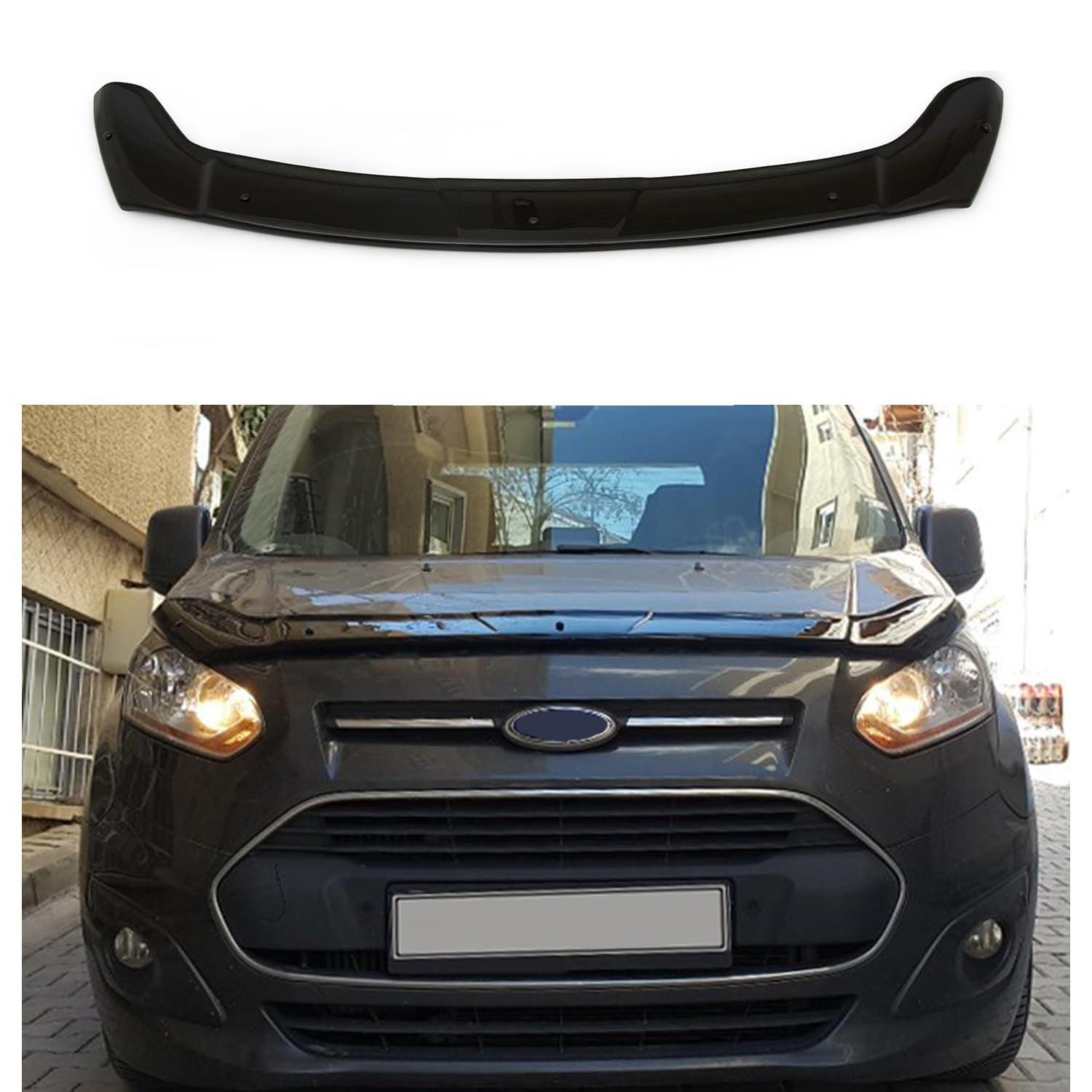 BMY Hood Deflector / Front Bug Shield Compatible for Ford Transit ...