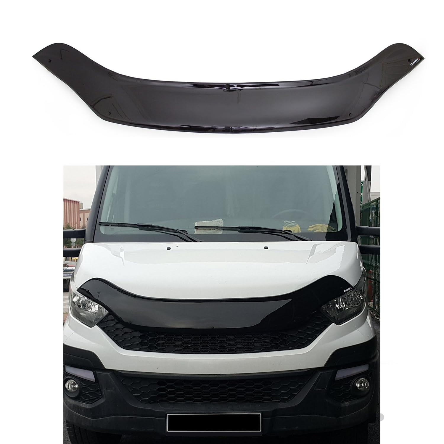 BMY Hood Deflector / Front Bug Shield Compatible for Iveco Daily 2014 ...