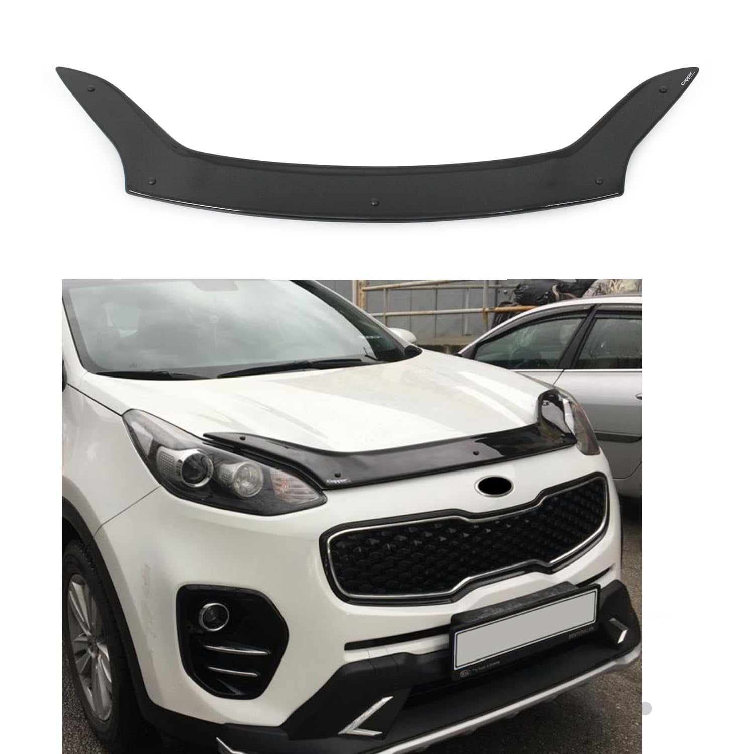 BMY Hood Deflector / Front Bug Shield Compatible for Kia Sportage 2017 ...