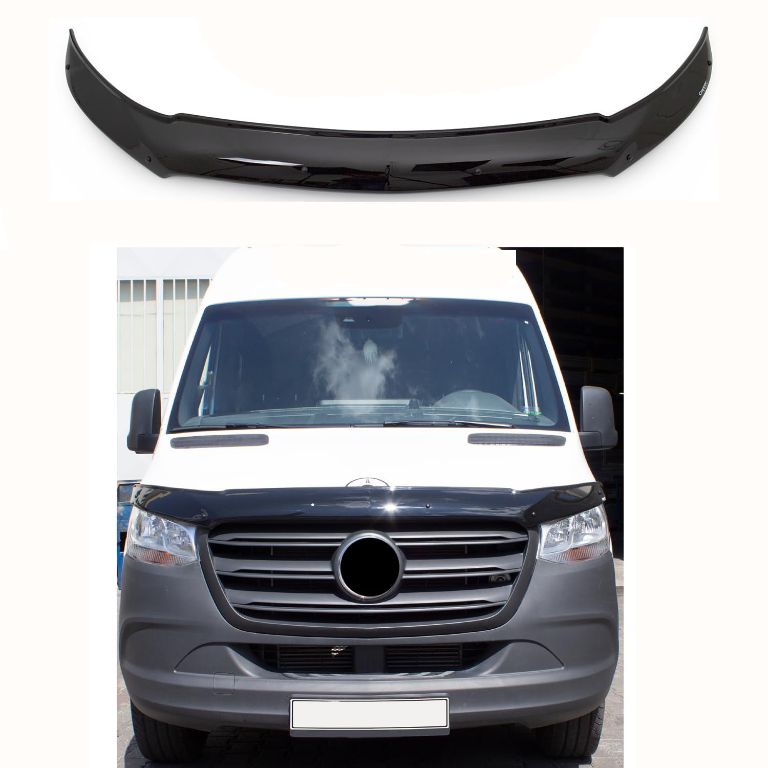 BMY Hood Deflector / Front Bug Shield Compatible for Mercedes Sprinter ...