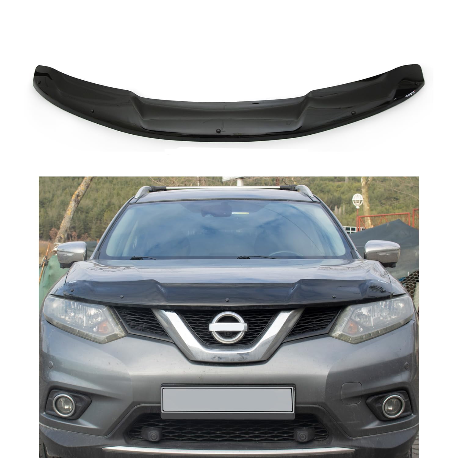 BMY Hood Deflector / Front Bug Shield Compatible for Nissan Rogue 2014 ...