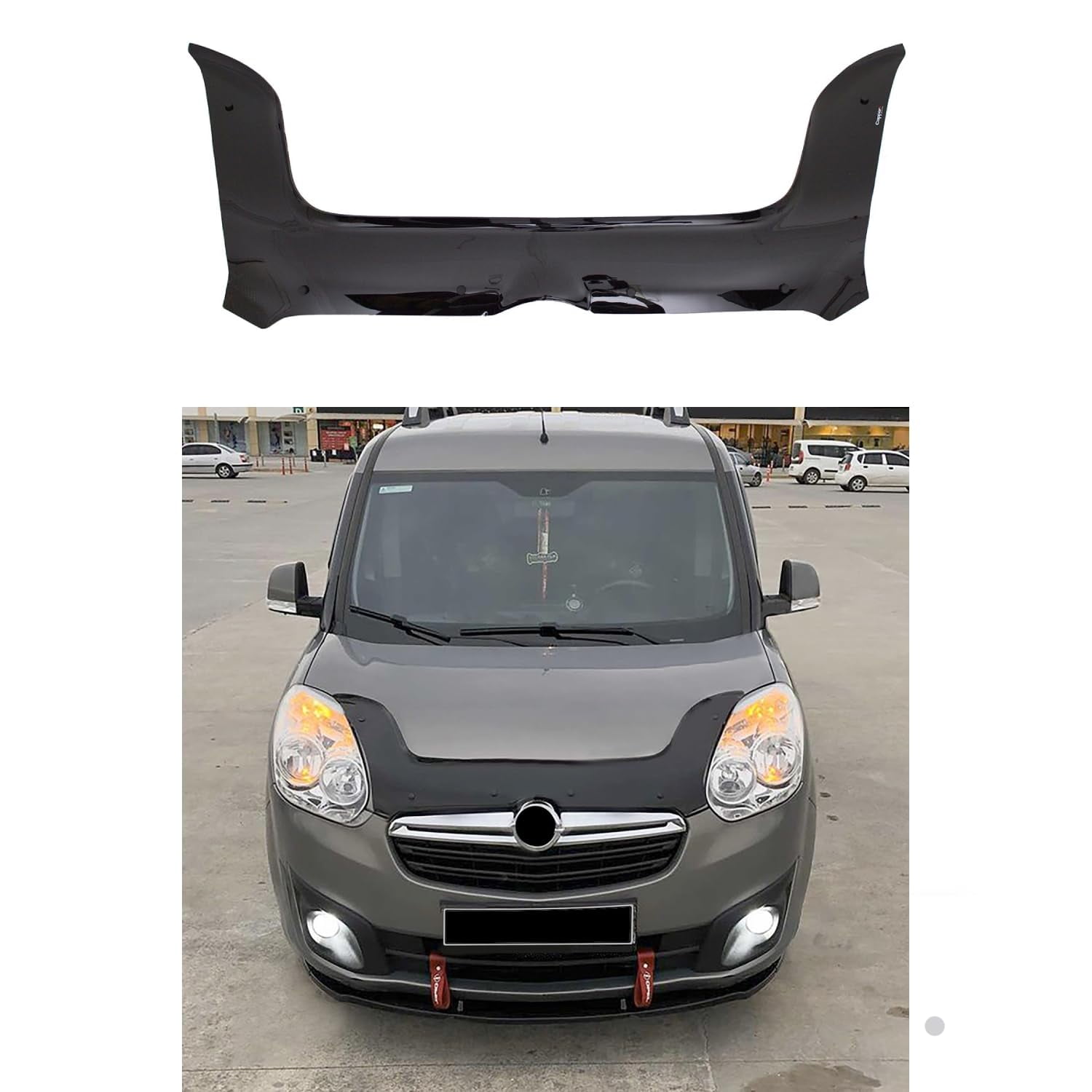 BMY Hood Deflector / Front Bug Shield Compatible for Opel Combo D 2013 ...