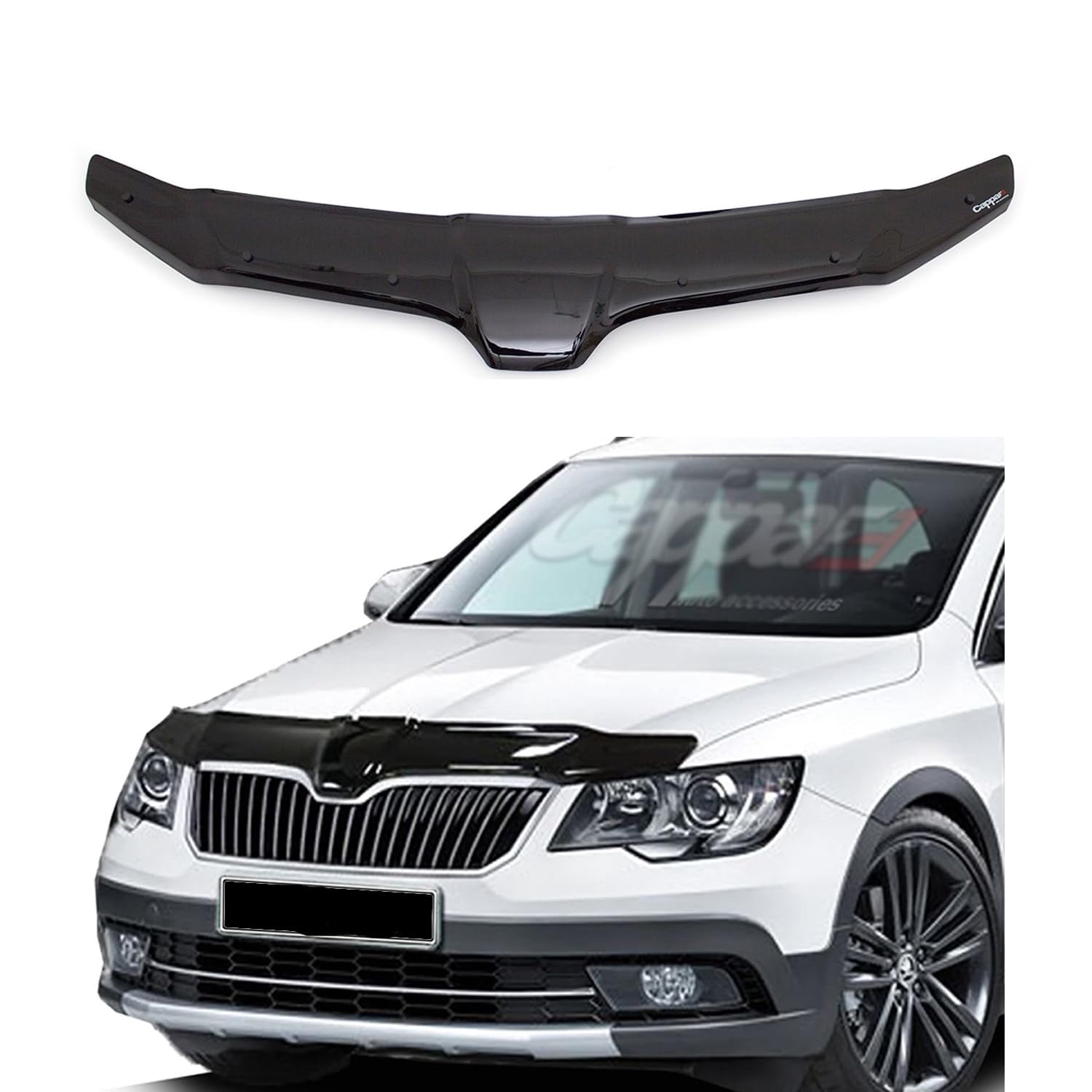 BMY Hood Deflector / Front Bug Shield Compatible for Skoda Superb 2013 ...