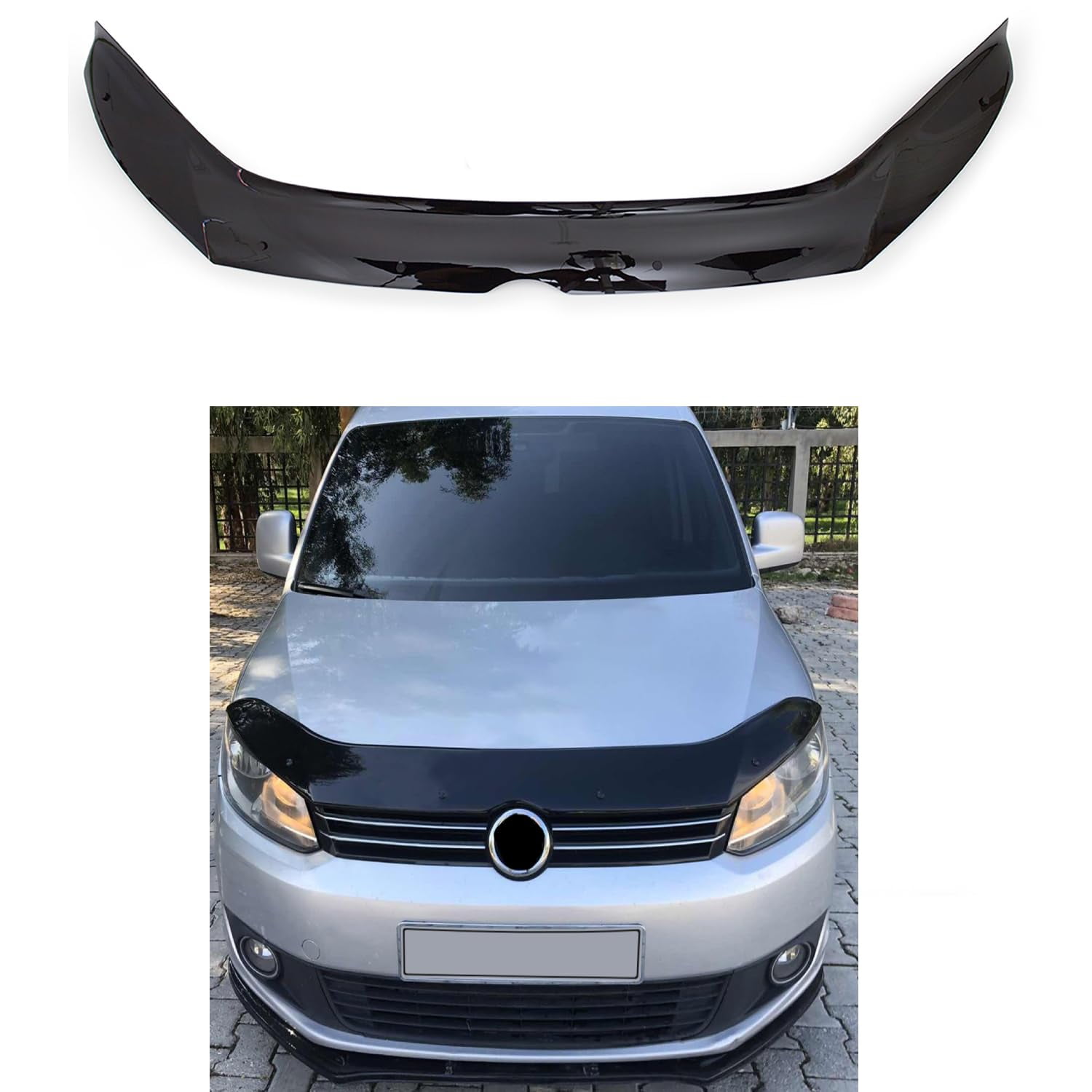 BMY Hood Deflector / Front Bug Shield Compatible for Volkswagen Caddy ...