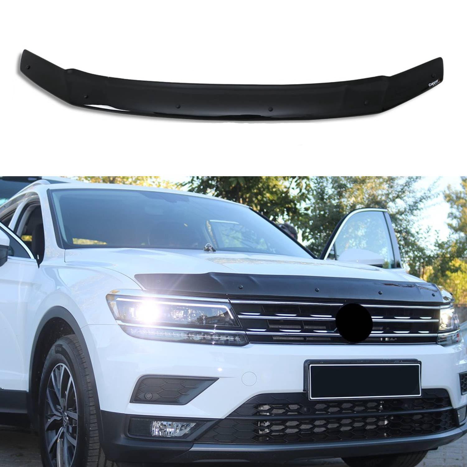 BMY Hood Deflector / Front Bug Shield Compatible for Volkswagen Tiguan ...
