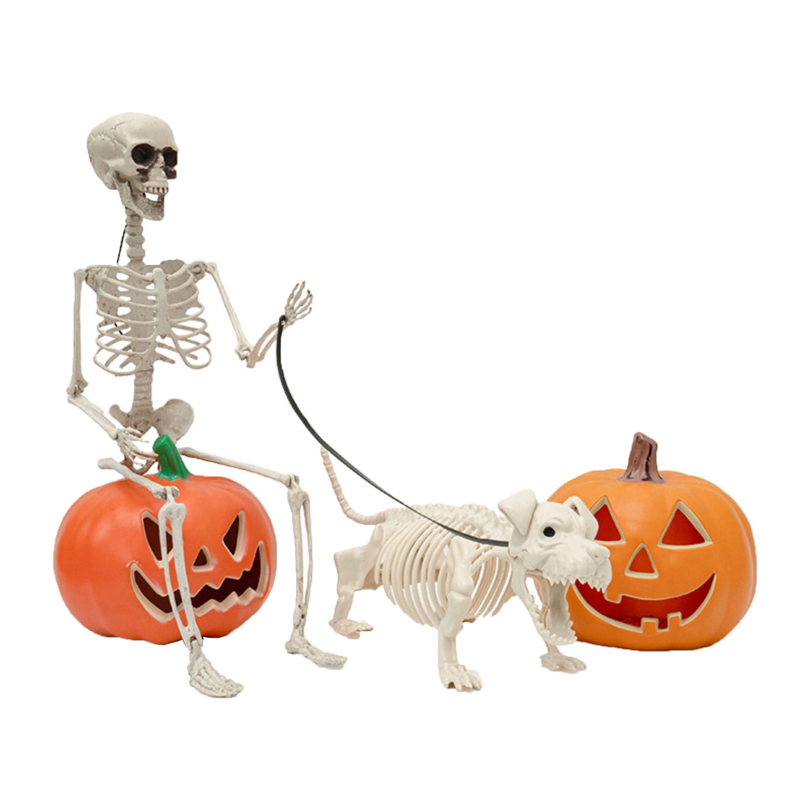 BMYJ 5.4ft Halloween Skeleton Decoration, Life Size Posable Human with ...