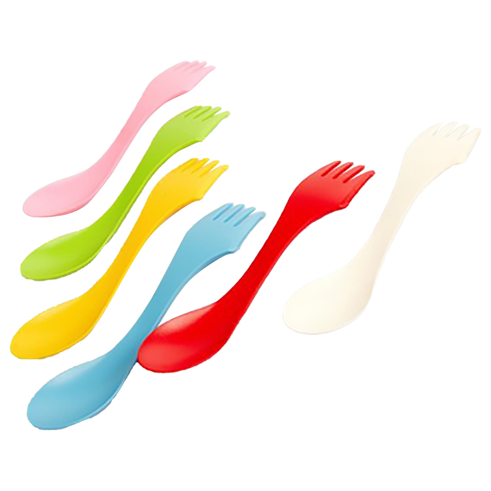 BMYJ 5 Pieces Baby LED Weaning 2 in 1 Spoons and Forks Set Silicone ...