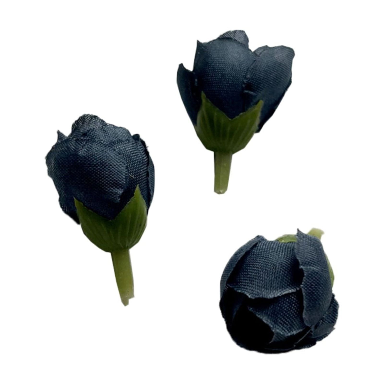 BMYJ 50PCS Mini Rose Buds Artificial Flowers - Small Fake Flower Stems ...