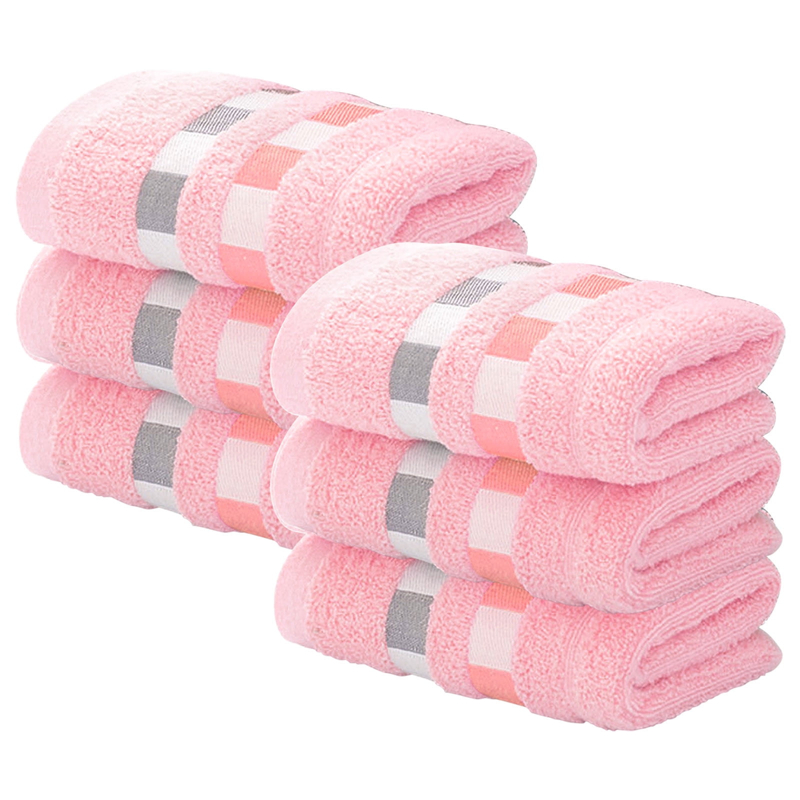 BMYJ 6PC Cotton Towels Highly Absorbent Soft Easy to Clean Reusable ...