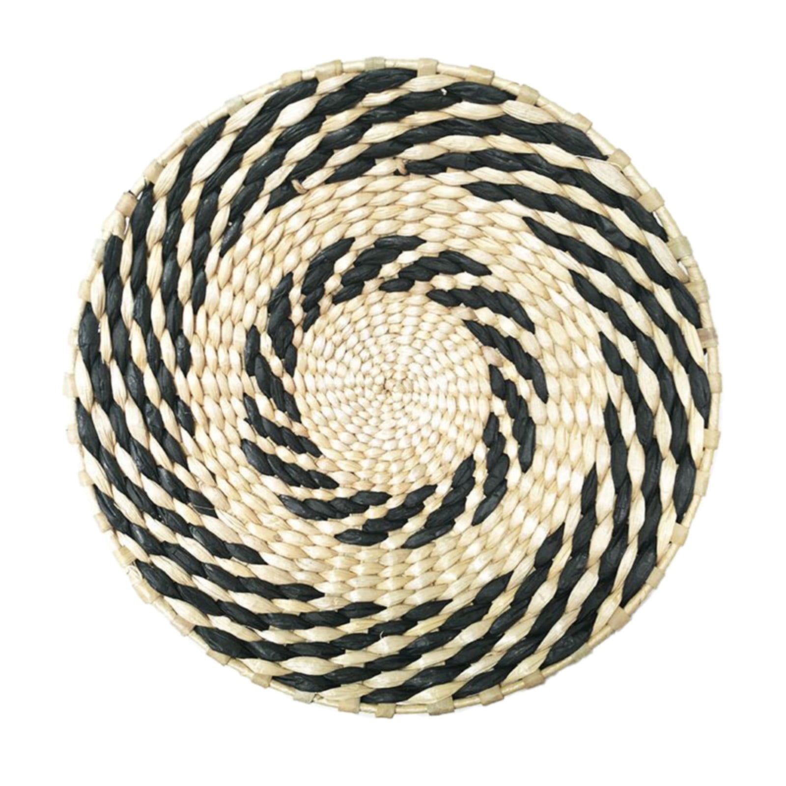 BMYJ Boho Rattan Wall Basket & Macrame - Handmade Woven Tapestry Wall ...