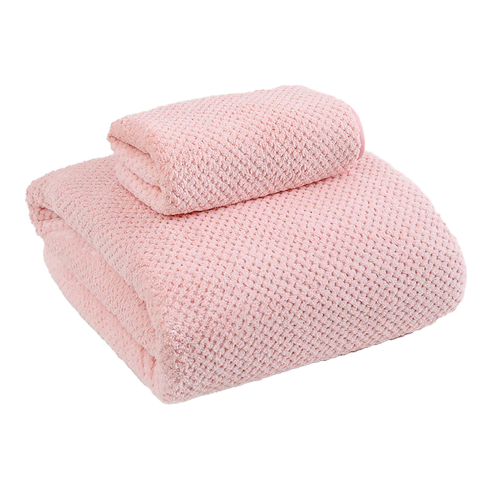 BMYJ Coral Velvet Pineapple Check Bath Towel - Bath Sheets for Adults ...