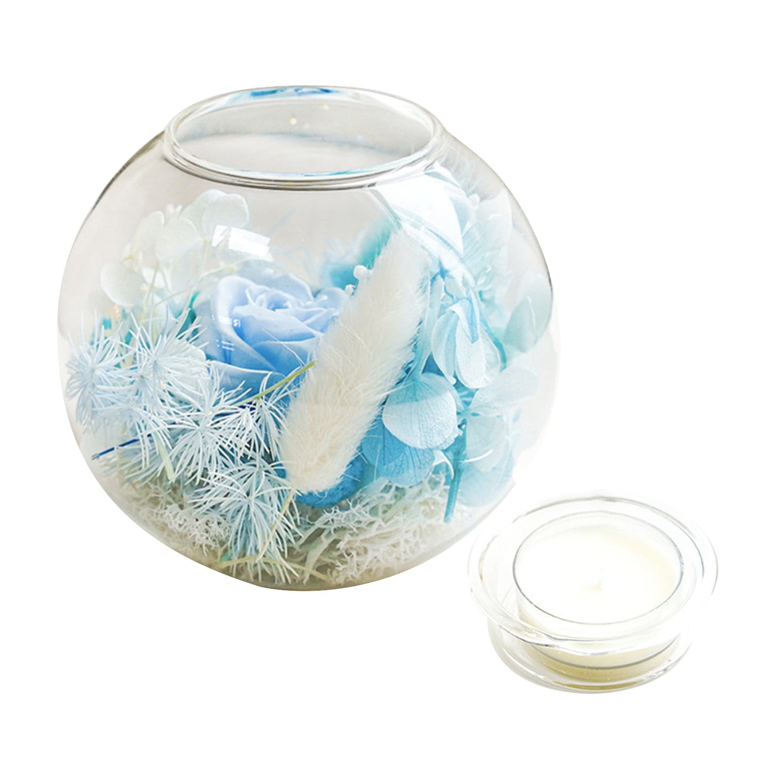 BMYJ DIY Scented Arrangements Candle Holders Set - Glass Candlesticks ...