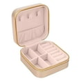 BMYJ Mini Jewelry Travel Case, PU Leather Travel Jewelry Organizer Box ...