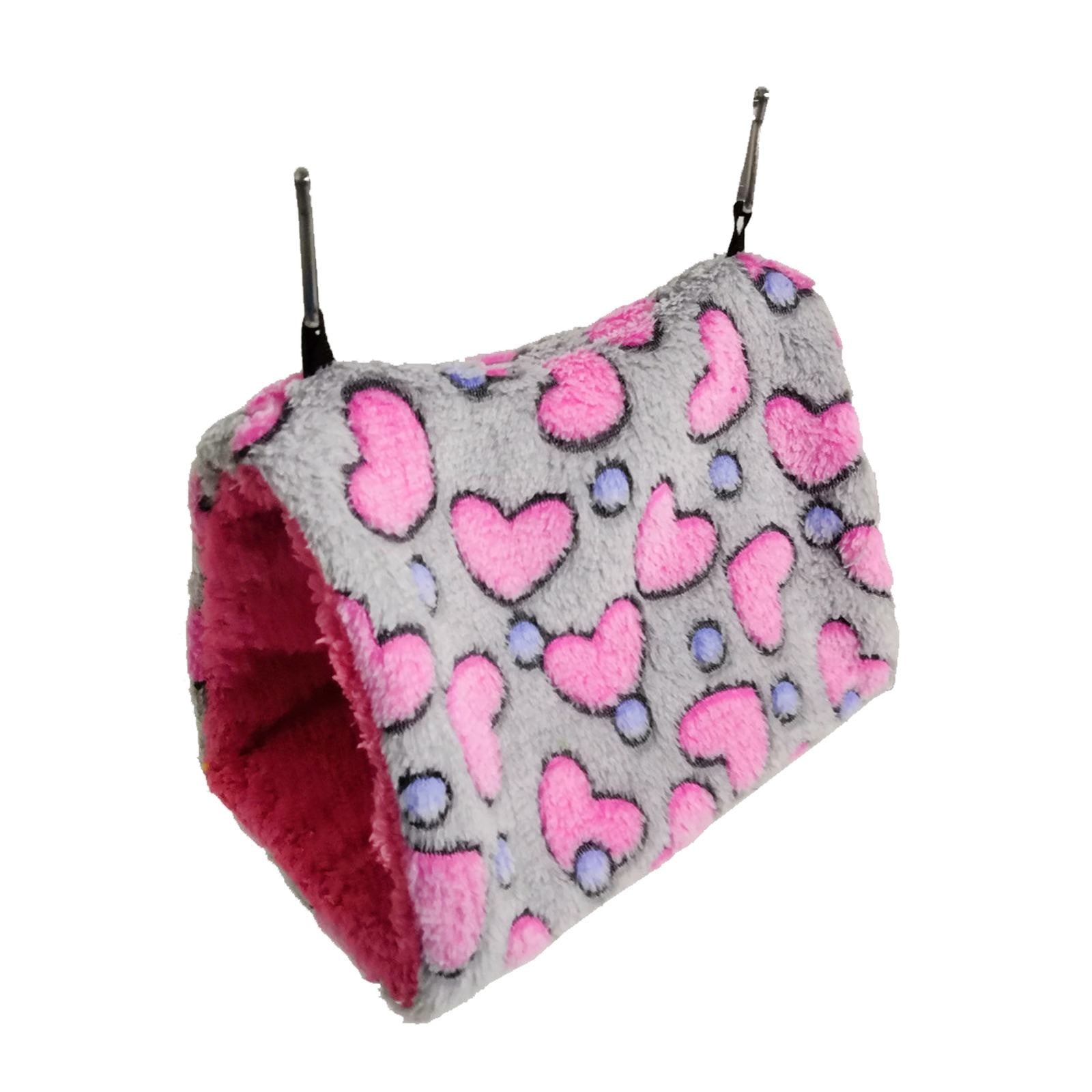 BMYJ Plush Flannel Bird Hut with Heart Print Alloy Buckle | Winter Warm ...