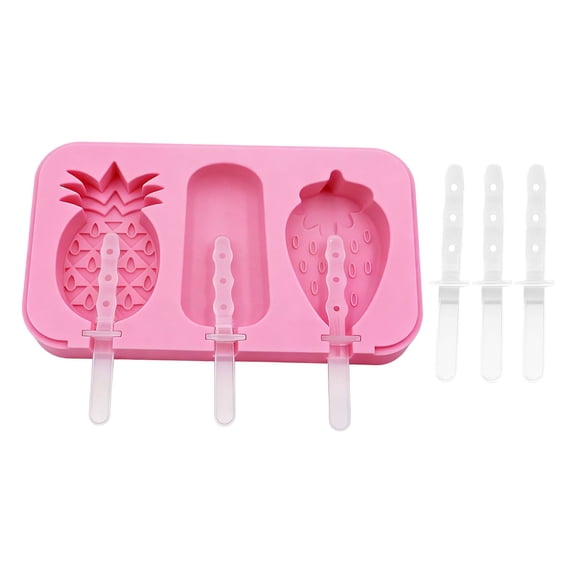 BMYJ Shaped Ice Mold Set,Silicone Ice Maker 3 Cavity with Lids ...