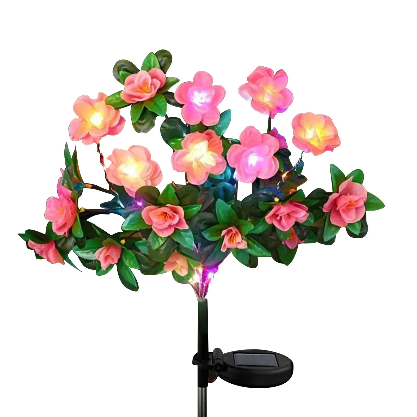 BMYJ Solar Garden Lights, Solar Azalea Flowers Lights with Colorful LED ...