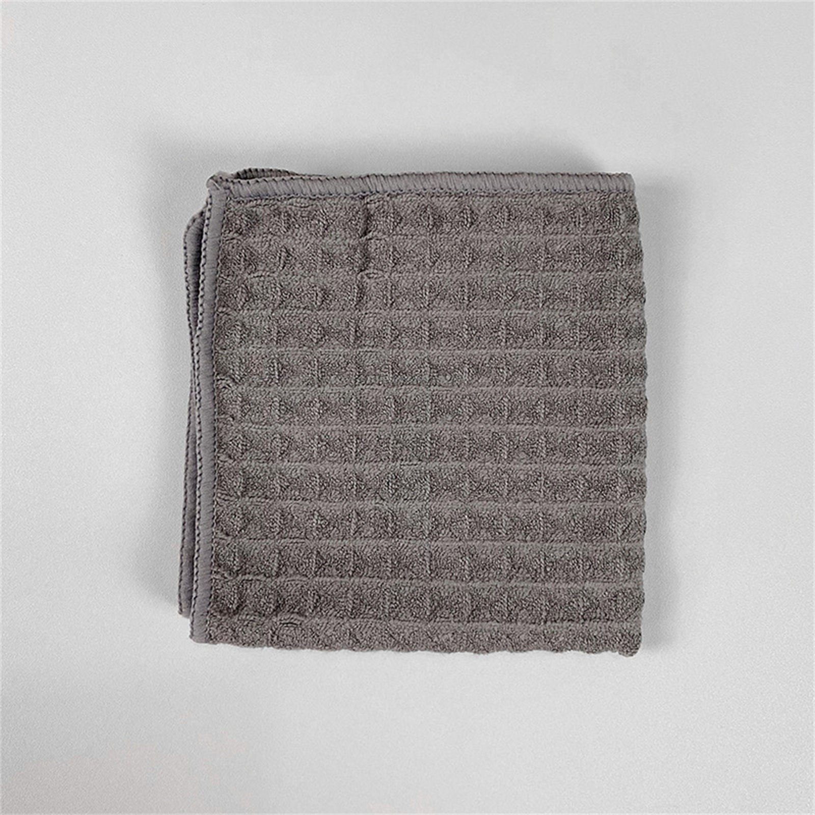 BMYJ Solid Pebble Windowpane Dishcloth,Cotton Waffle Weave Kitchen Dish ...