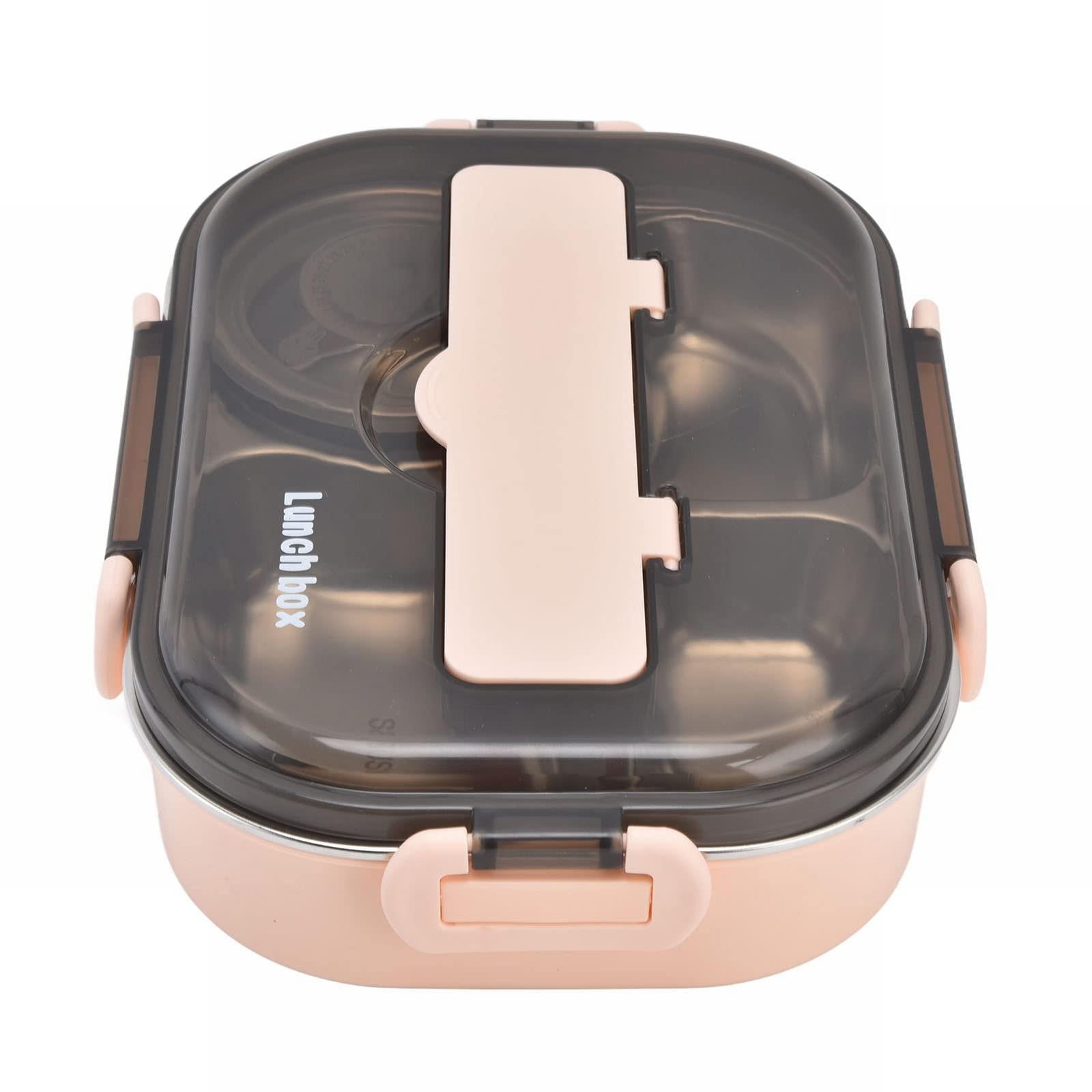 BMYJ Stainless Steel Lunch Box 4 Compartments Portable Bento Box ...