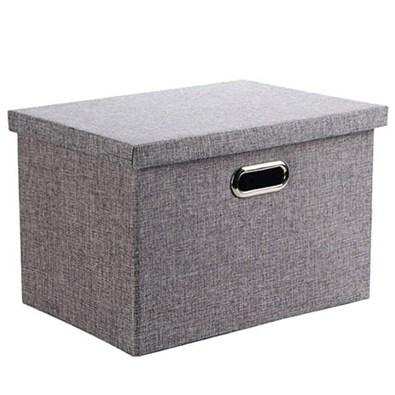 BMYJ Storage Box Collapsible Linen Fabric Clothing Basket Bins Box ...